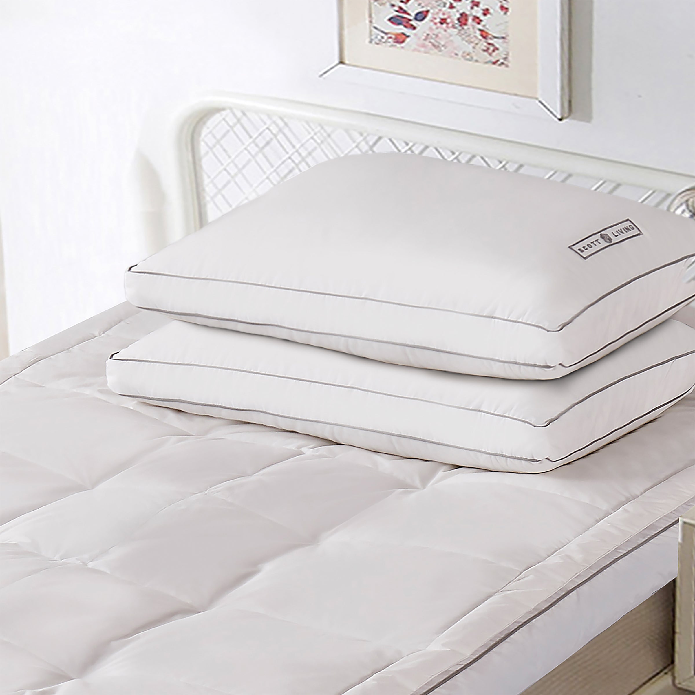 400 Thread Count Duraloft Gusset Pillow -2 Pack – Blue Ridge Home Fashions